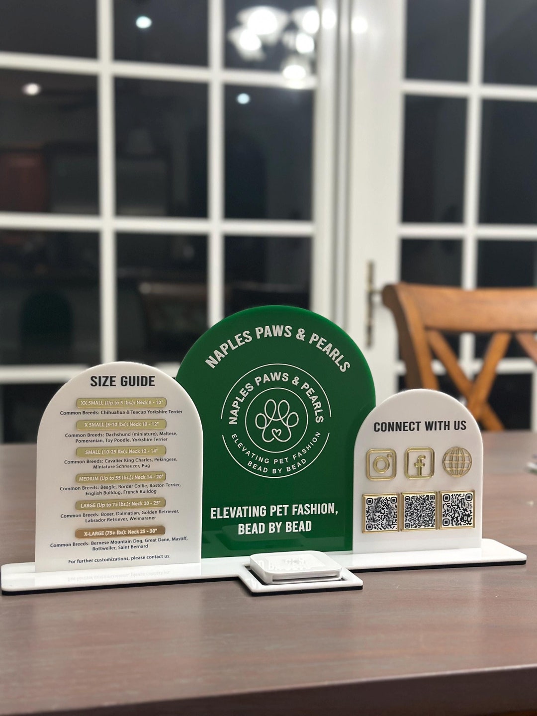 Vendor Display With Payment Sign Acrylic Permanent Jewelry Display ...