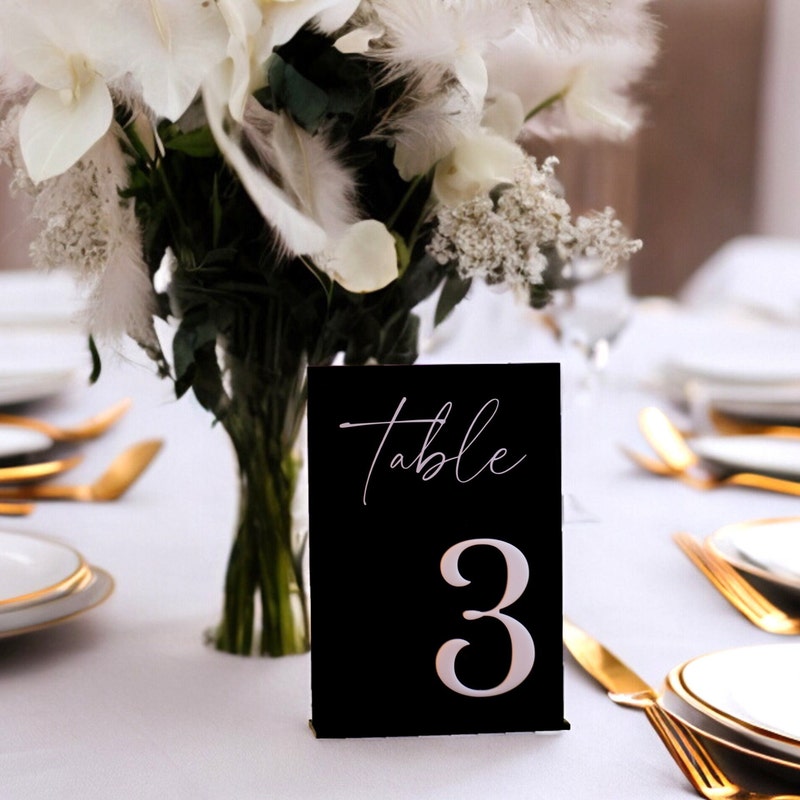 Black Table Numbers - Etsy