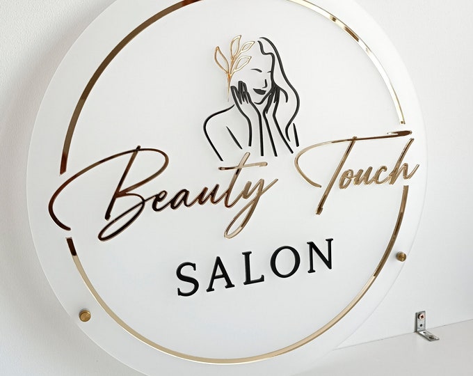 Custom Business Logo Sign Round Acrylic Company Logo Sign Acrylic ...