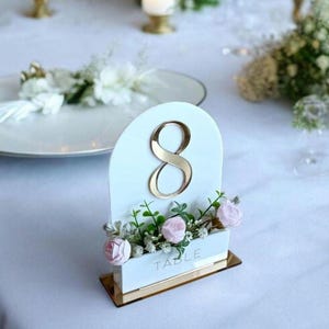 Wedding Reception Table Numbers Gold Table Numbers Acrylic Table ...