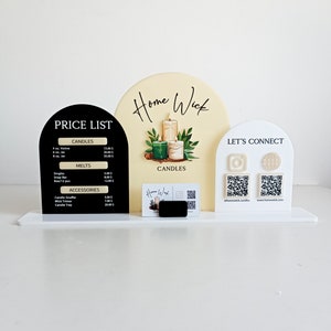 Acrylic Table Top Display Small Business Craft Fair Vendor Display With ...