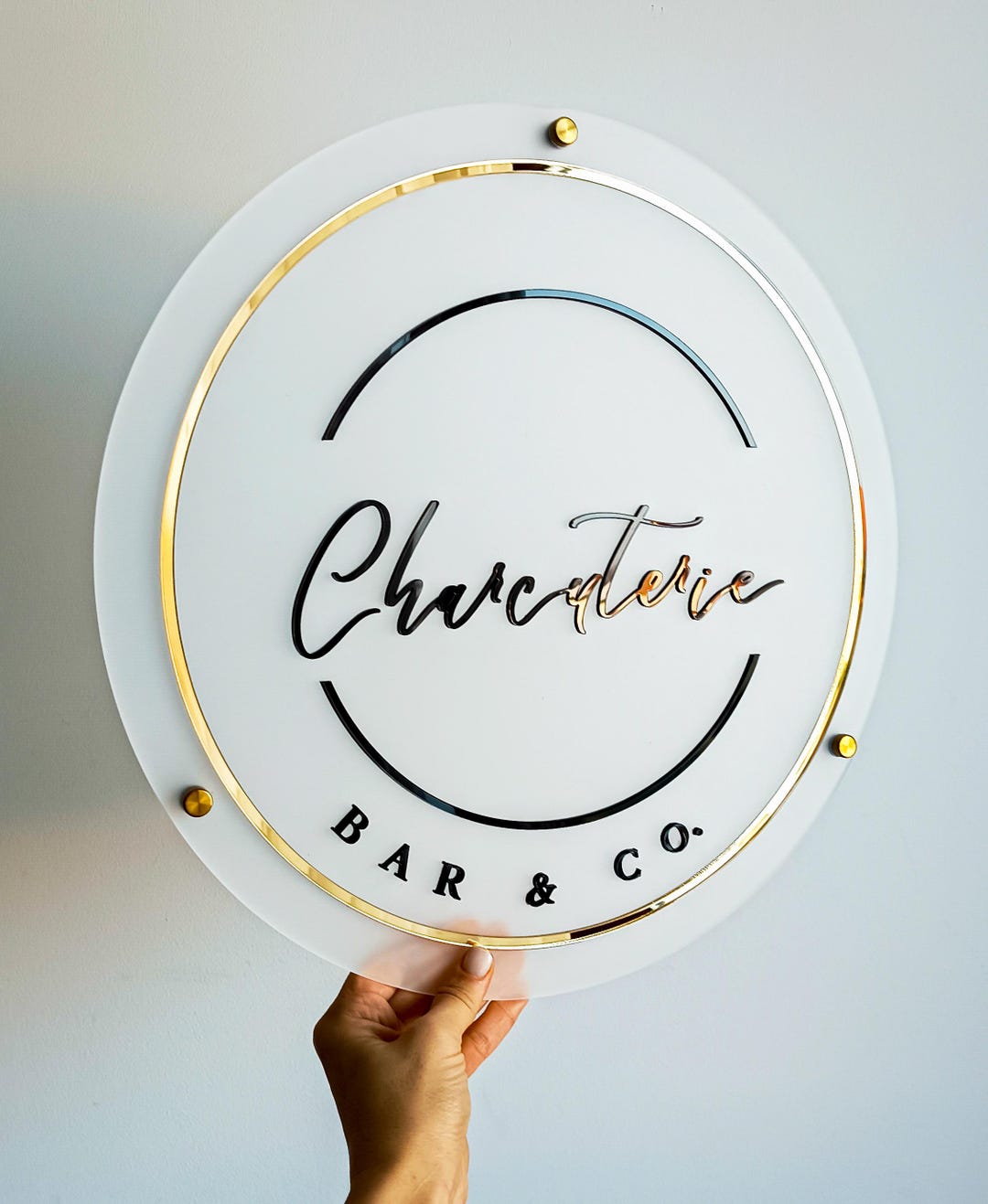 Business Logo Sign Acrylic Custom Logo Sign Salon Sign Custom Business ...