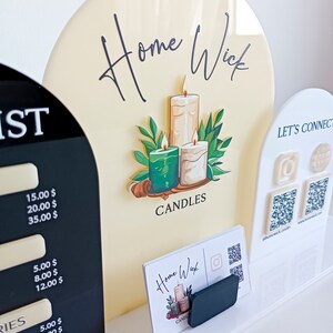 Acrylic Table Top Display Small Business Craft Fair Vendor Display With ...