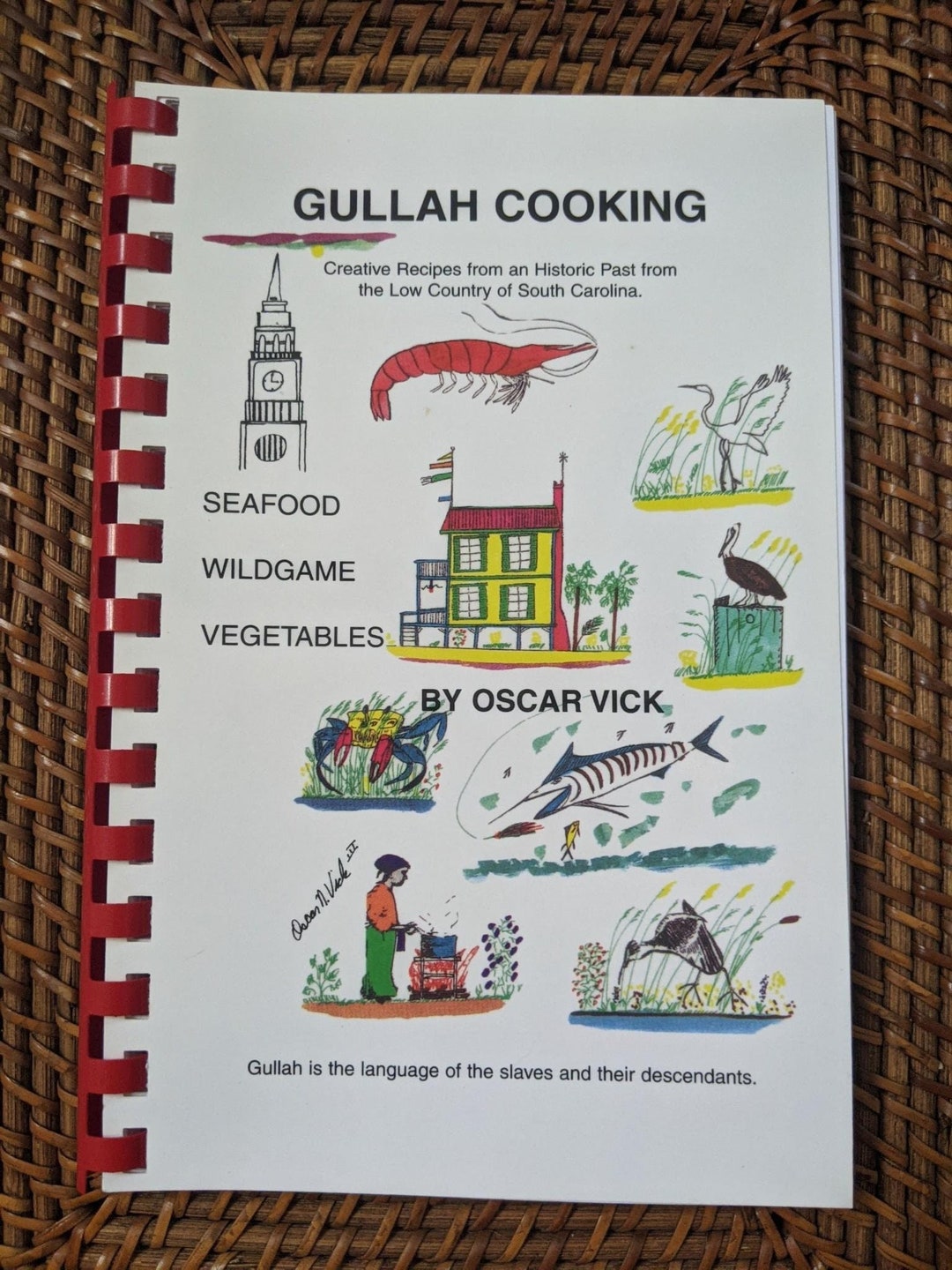 RARE Charleston SC Gullah Cooking Revised 1989 Cookbook PB Oscar Vick ...