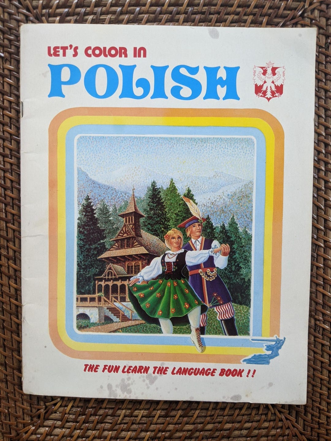 Lets Color in Polish Vintage Kids Language Learning Workbook PB 1979 ...