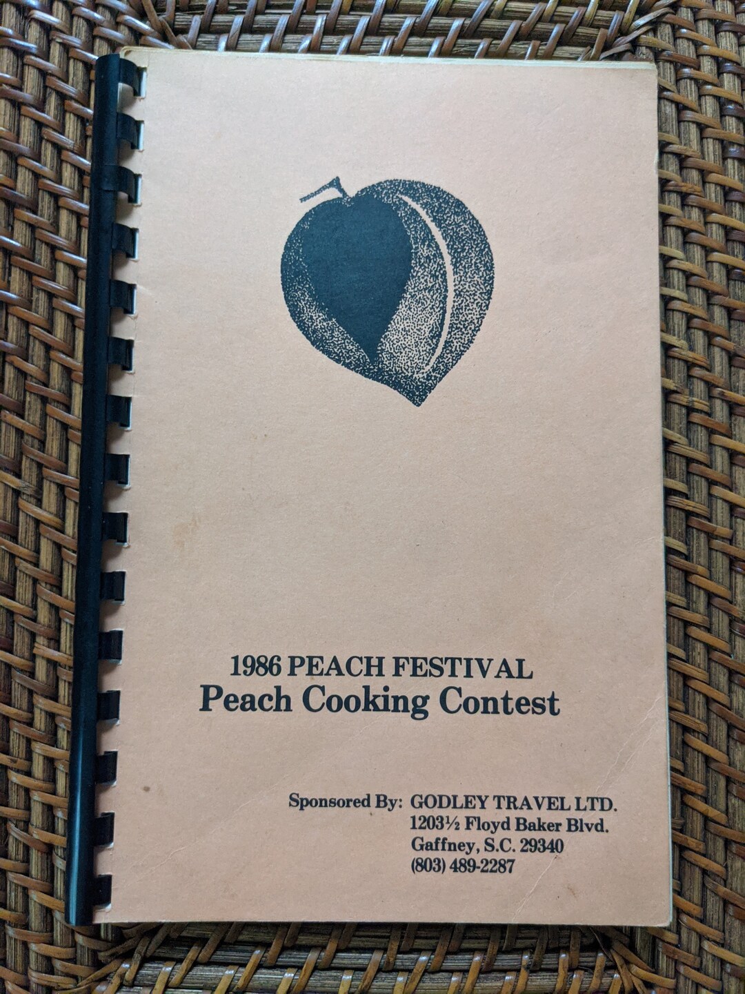 Vintage GAFFNEY SC Peach Cooking Contest Cookbook 1986 South Carolina ...
