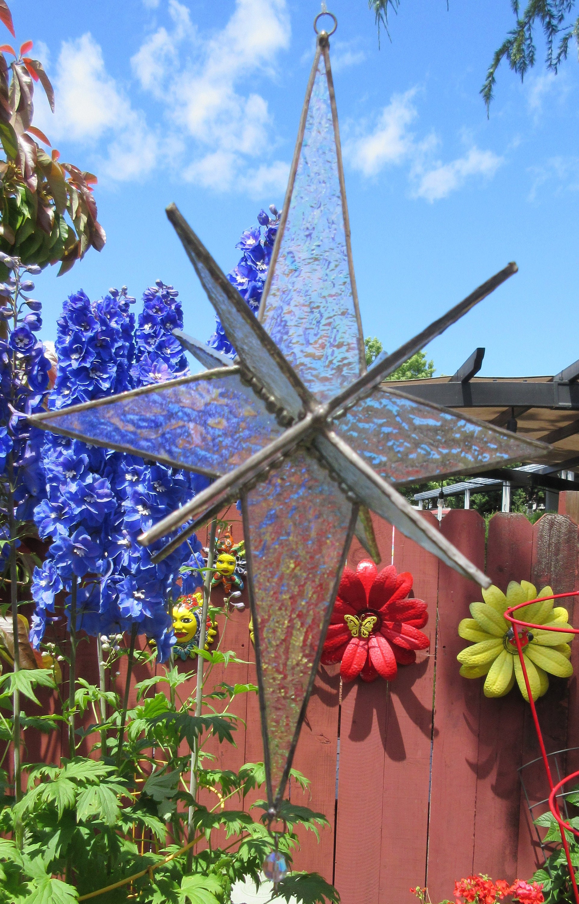 Large Star 12 Pointed 3-dimensional With Clear Iridescent - Etsy