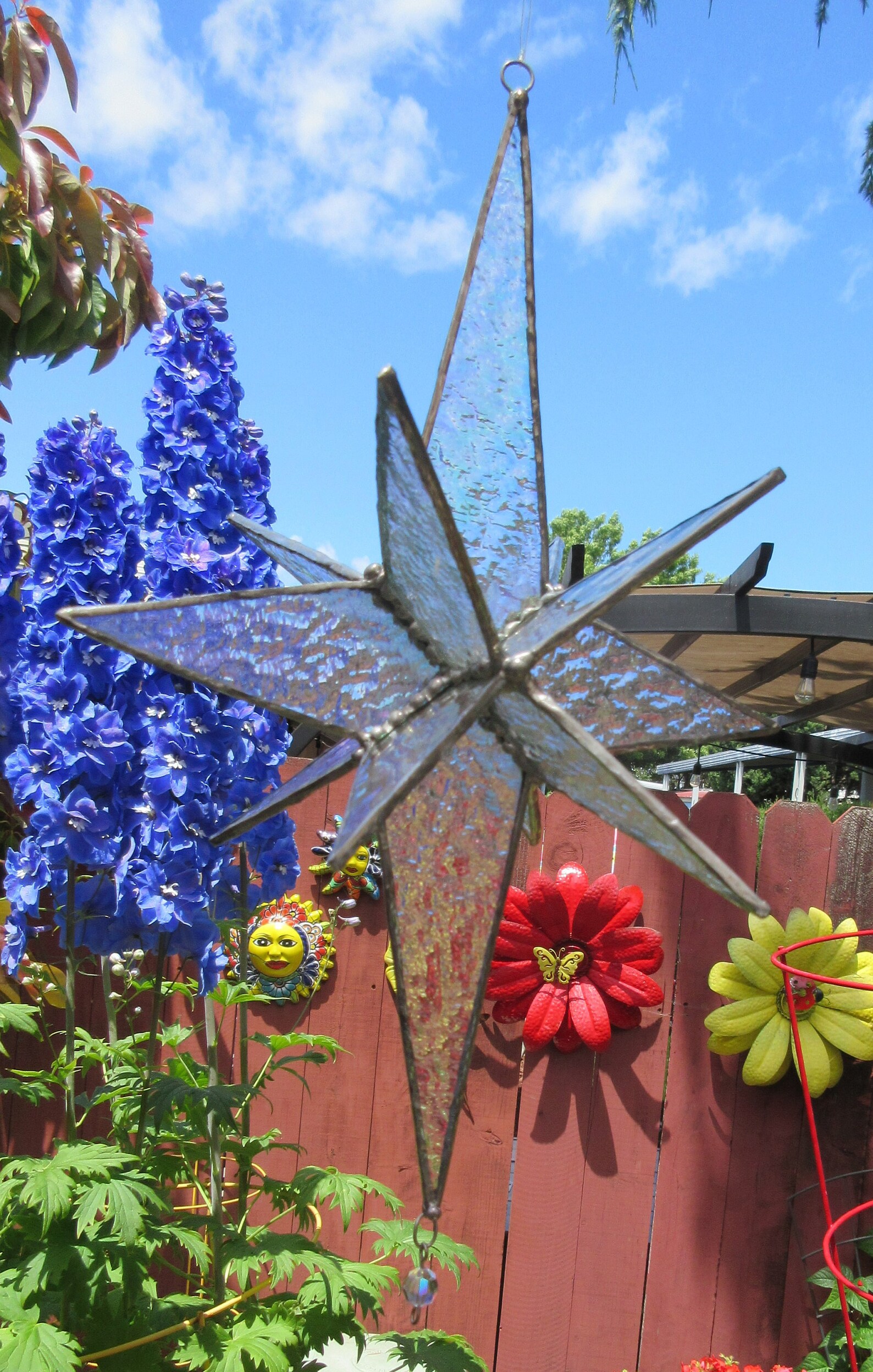 Large Star 12 Pointed 3-dimensional With Clear Iridescent - Etsy