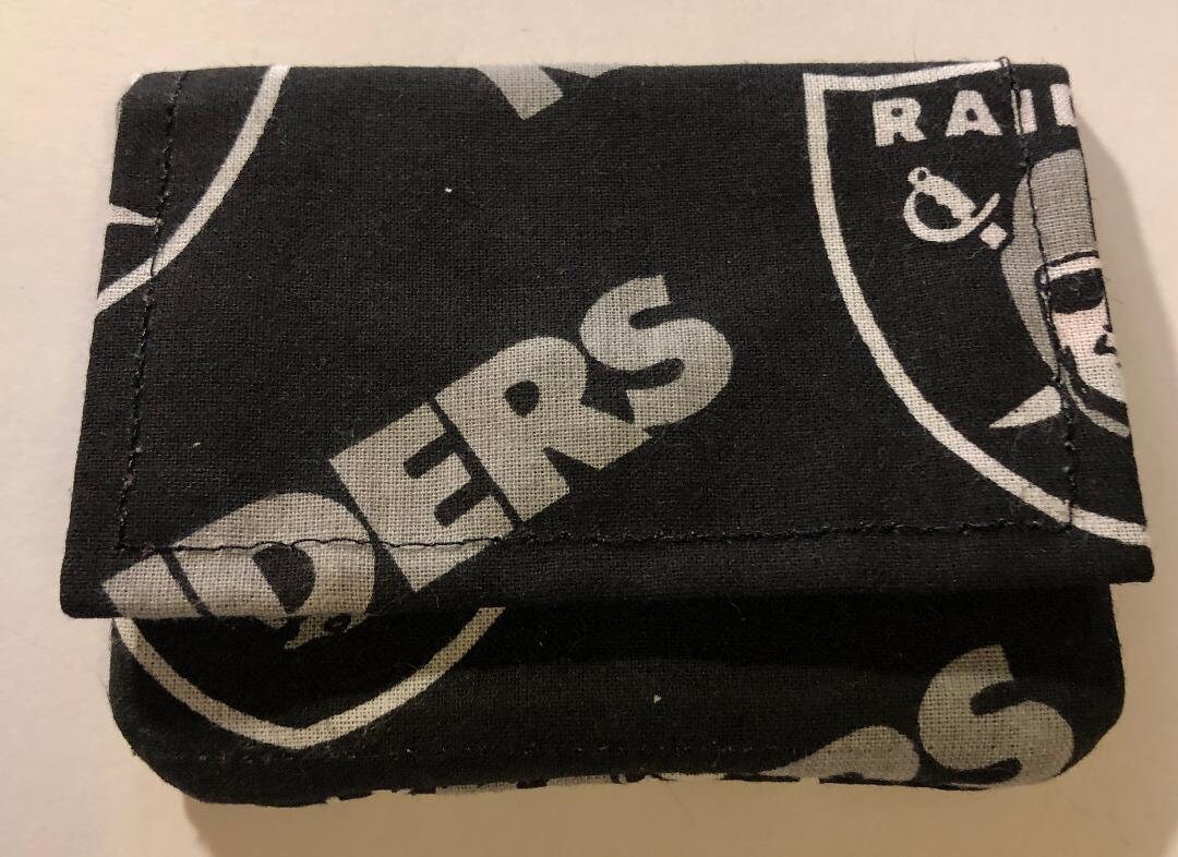 Raiders Football Cotton Wallet: Handmade Credit Card Holder - Etsy
