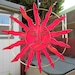 Red Stained Glass Sun Face Suncatcher - 16 Inch Diameter - Etsy