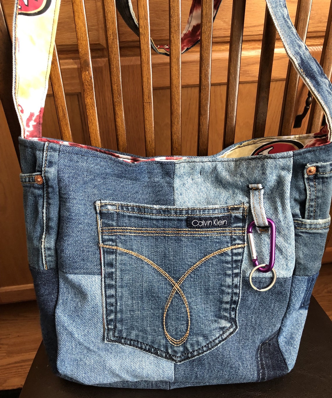 SF 49ers Denim Purse: Upcycled Football Theme Bag - Etsy