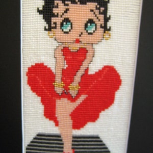 Betty Boop in Beaded Red Dress, Woven on Loom With 7,100 - #11 Seed ...