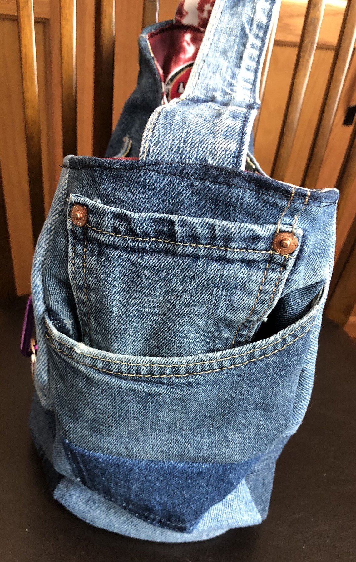 SF 49ers Denim Purse: Upcycled Football Theme Bag - Etsy