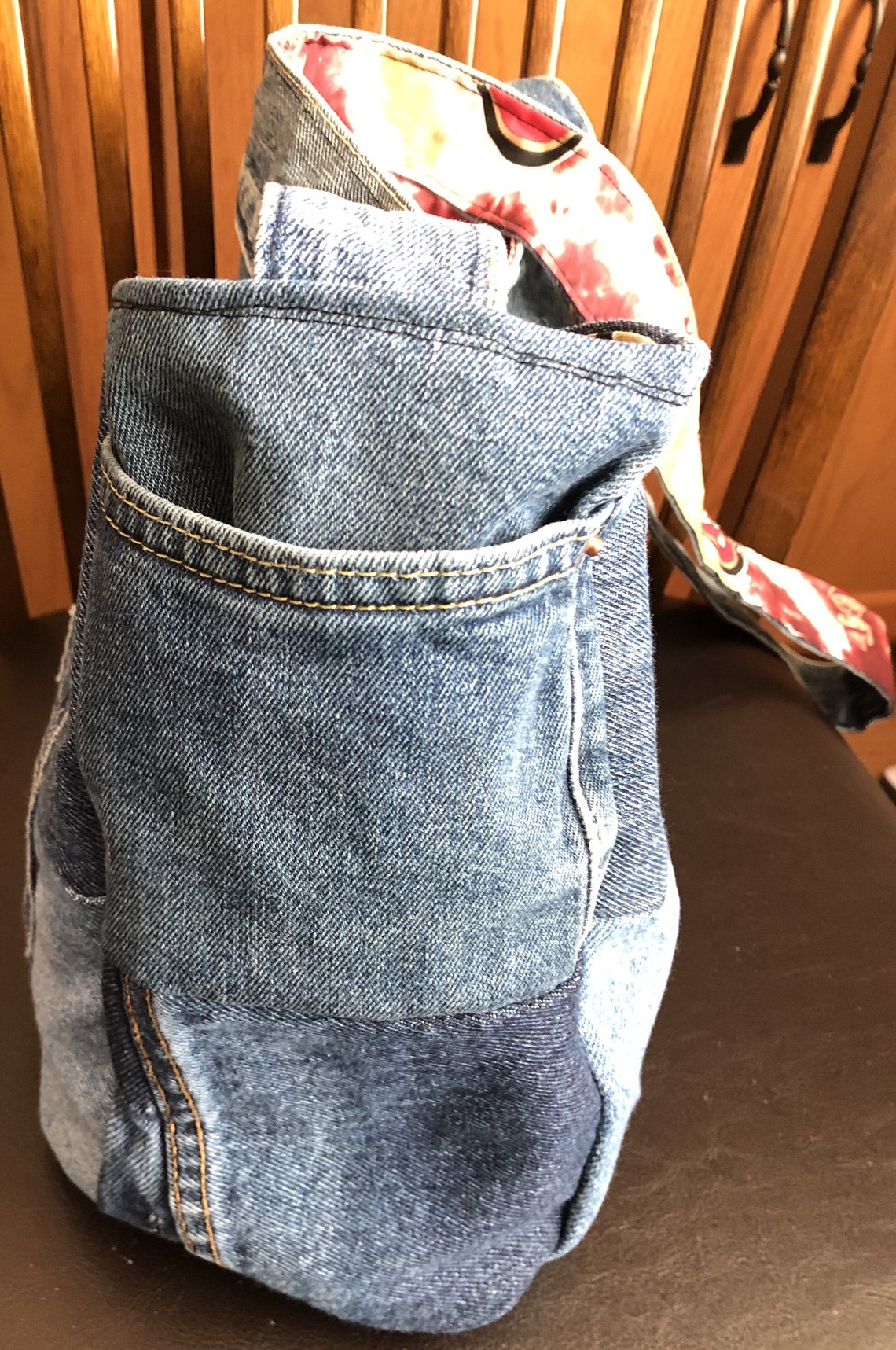 SF 49ers Denim Purse: Upcycled Football Theme Bag - Etsy