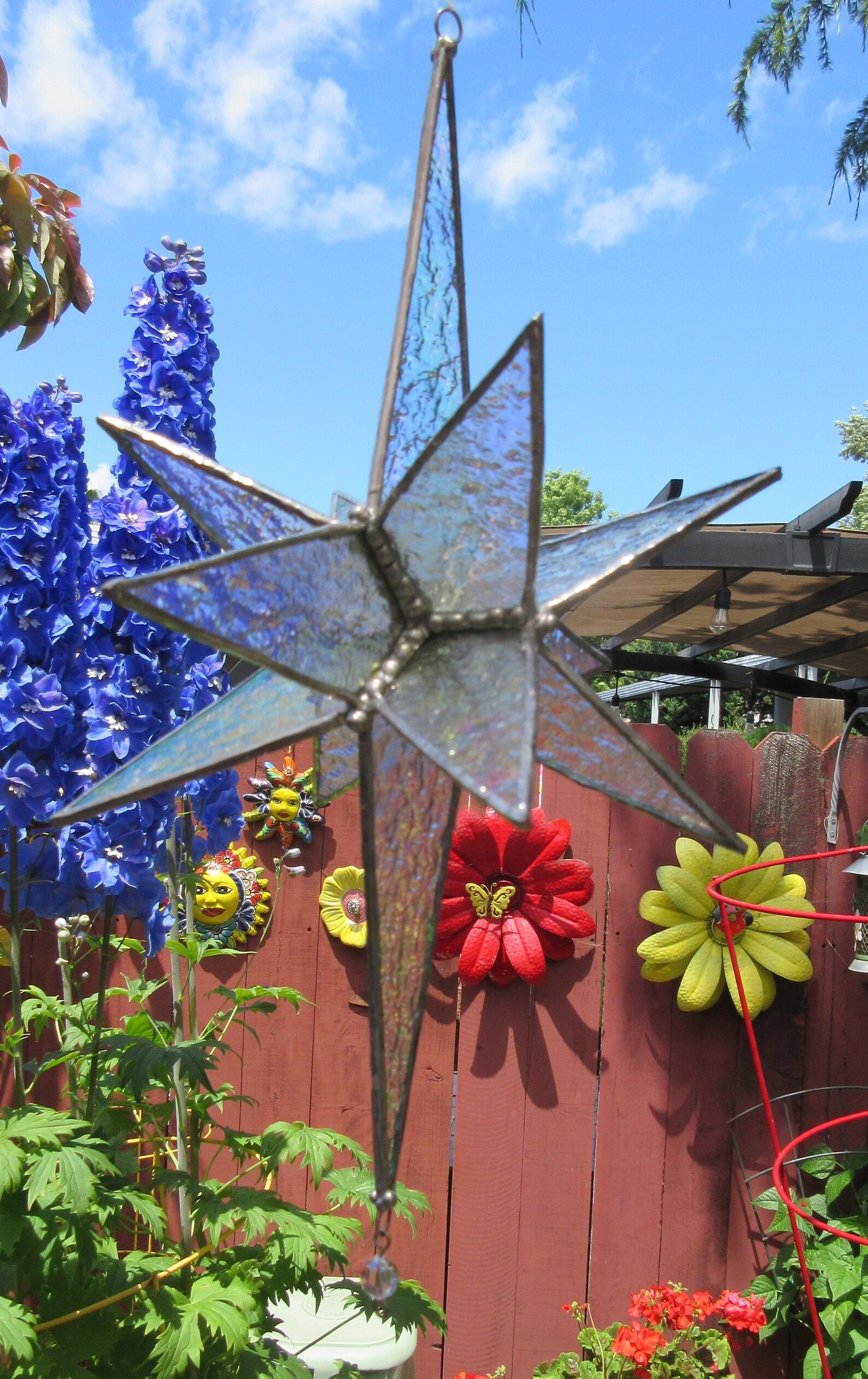 Large Star 12 Pointed 3-dimensional With Clear Iridescent - Etsy