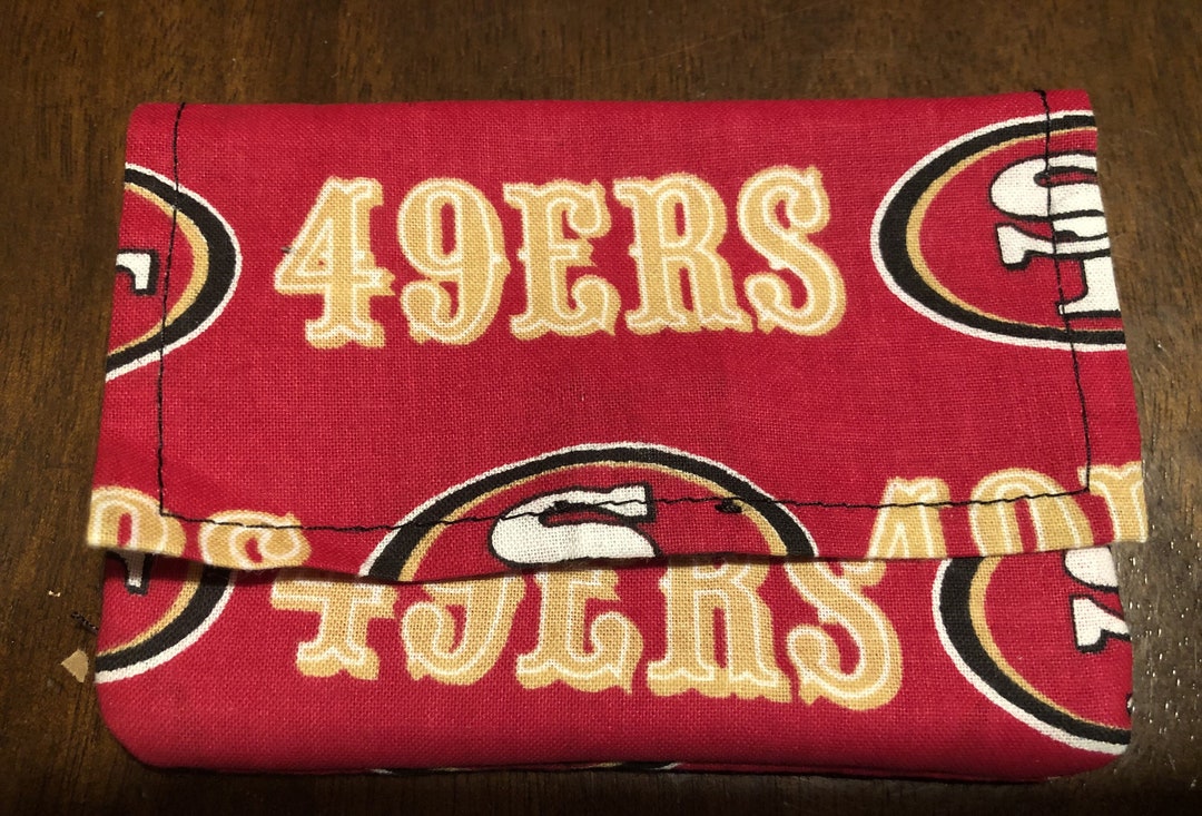 SF 49ers FOOTBALL Insignias Cotton Fabric Wallet, 3 Pockets for ID ...