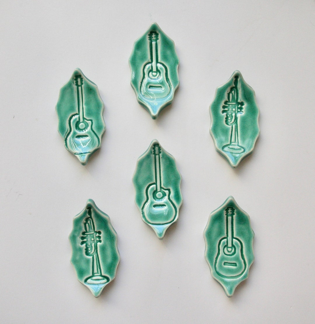 Ceramic Knife Rests / Chopstick Rests, Pen Rests Hand Made, Set of Six ...
