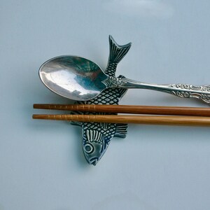 Large Ceramic Knife / Chopstick Rests, Spoon/pen Rests, Set of Five ...