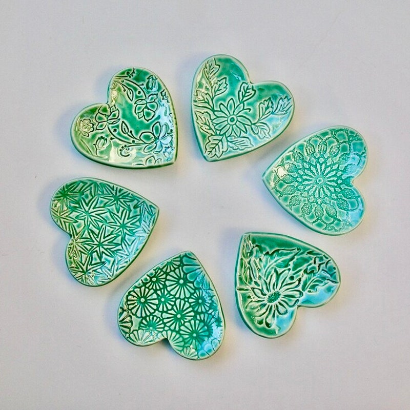 Heart Ceramic Plates - Etsy
