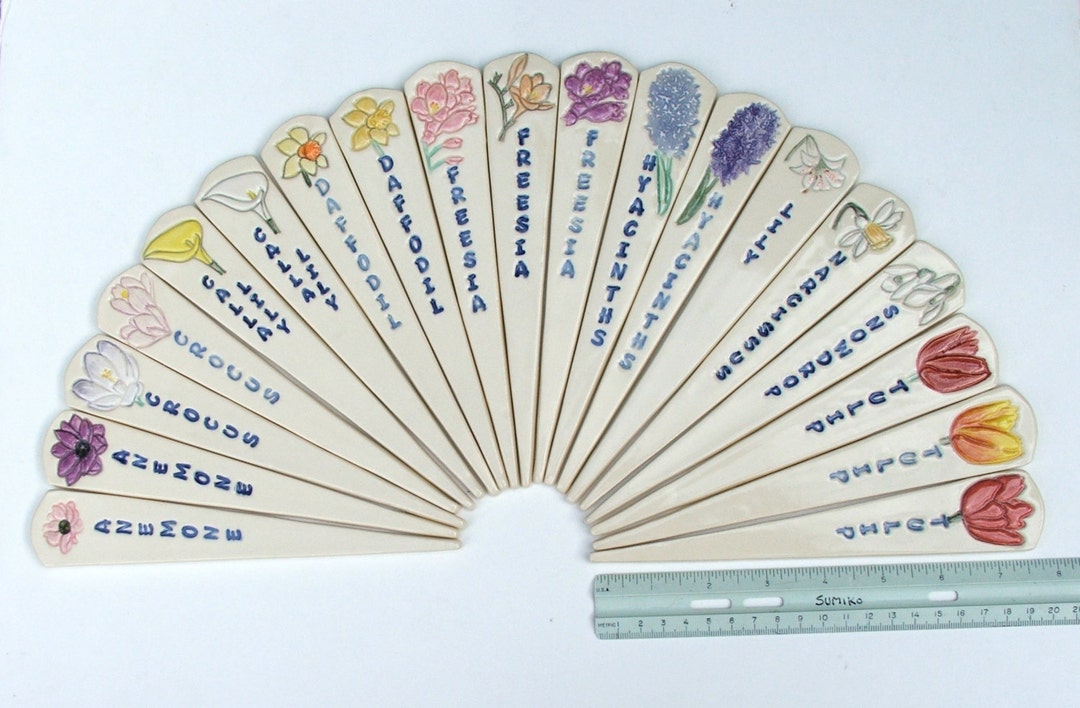 Ceramic Flower Markers, Your Choice of Flower Markers, Individually ...