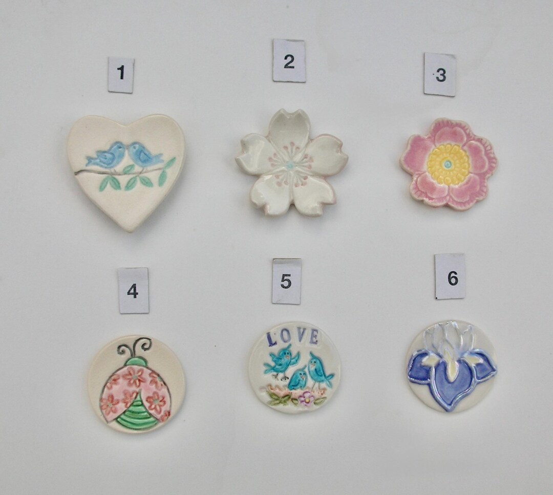 Ceramic Refrigerator Magnets, Handmade, Hand Painted, Your Choice - Etsy