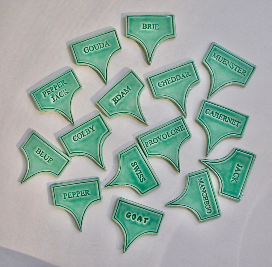 Ceramic Cheese Markers, Set of Five or More With Name, Your Choice ...