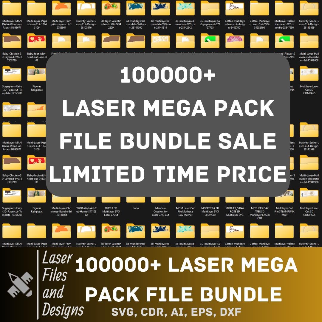 Mega Laser Cut Bundle 100000 Vector, Dxf Files, 3d, 2D, Cnc, Laser Cut ...
