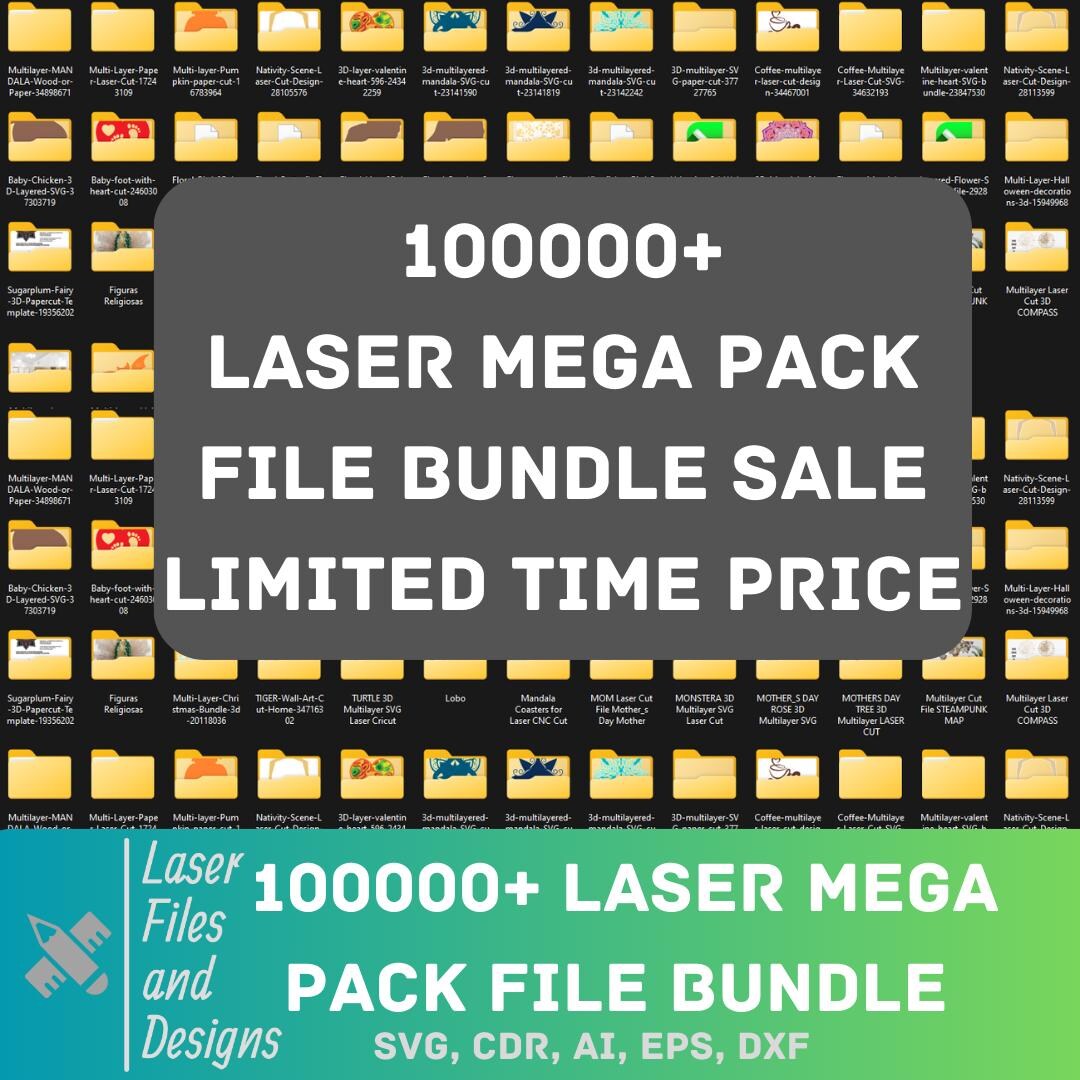 Mega Laser Cut Bundle 100000 Vector, Dxf Files, 3d, 2D, Cnc, Laser Cut ...