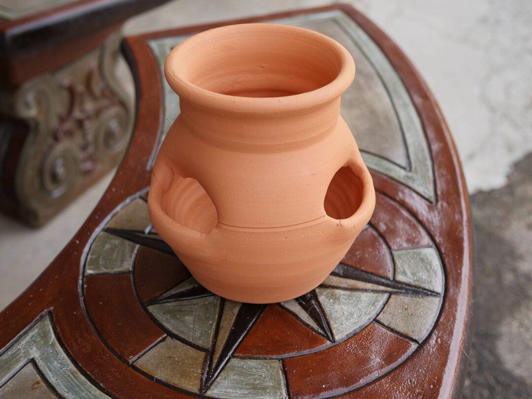 Craven Pottery Georgia Red Clay LP3 Strawberry Jar Planter With 3 Deep ...