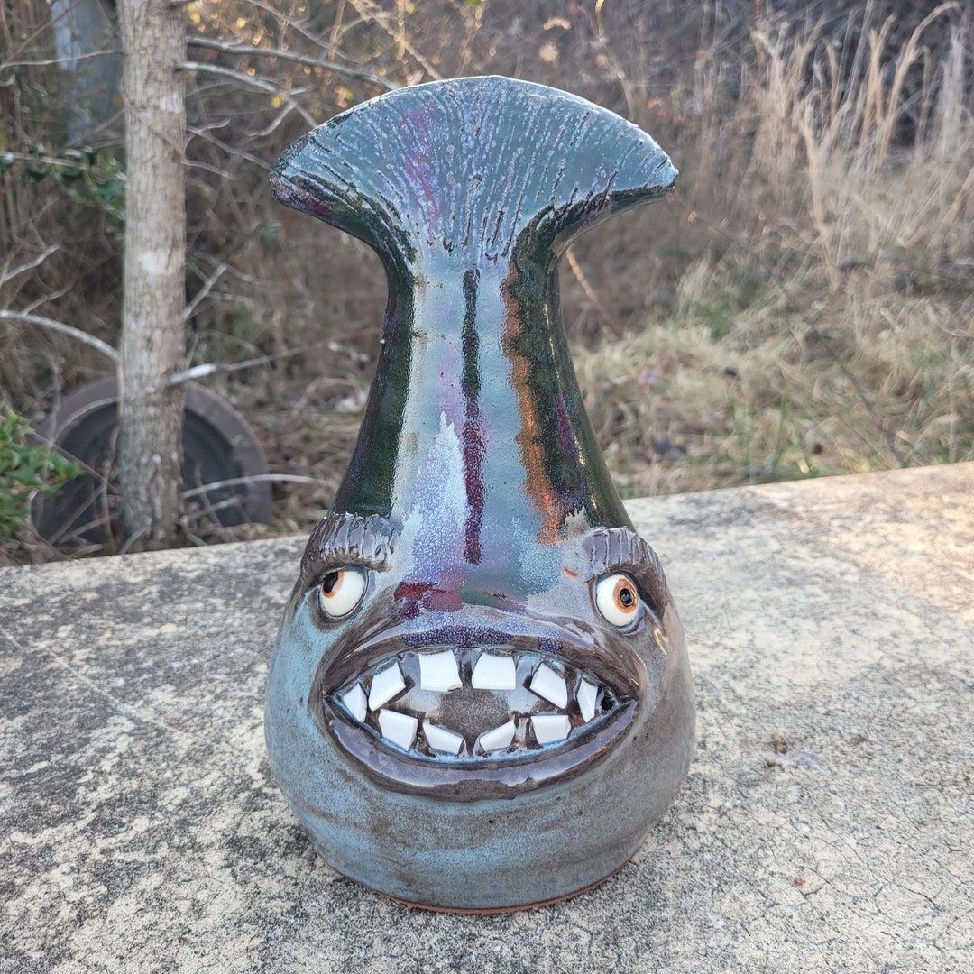Unique Fish Sea Monster Face Sculpture by Billy Joe Craven - Etsy