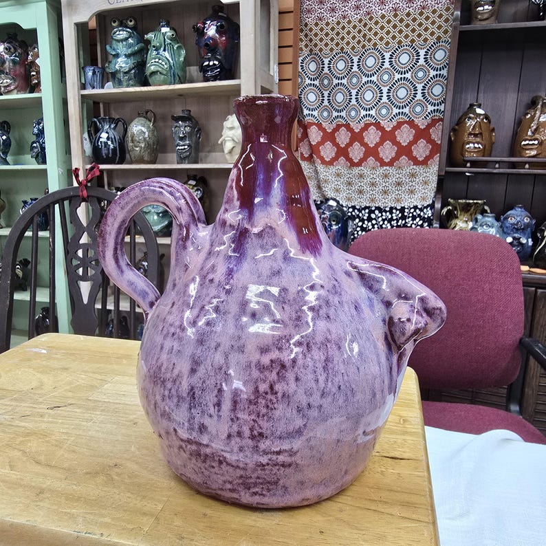 Nosy Jug | Handmade Clay Folk Art Pottery Nose Jug by Heather Elyse ...