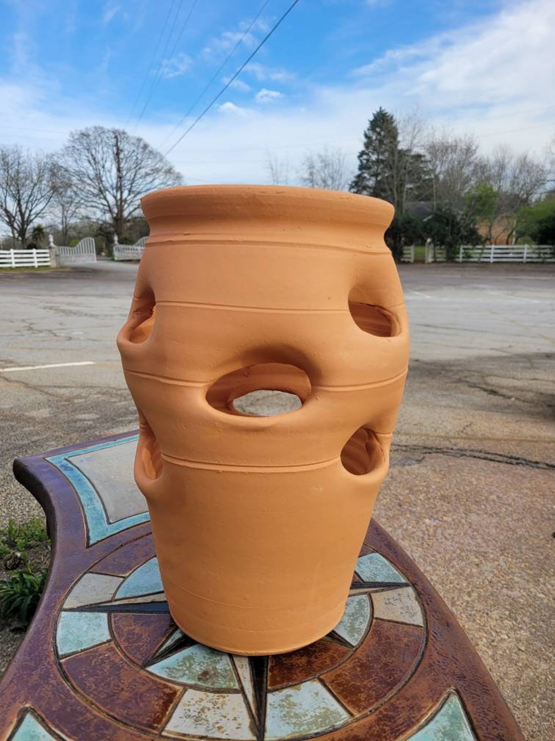 Craven Pottery Handmade 9-hole Strawberry Jar Planter - Etsy