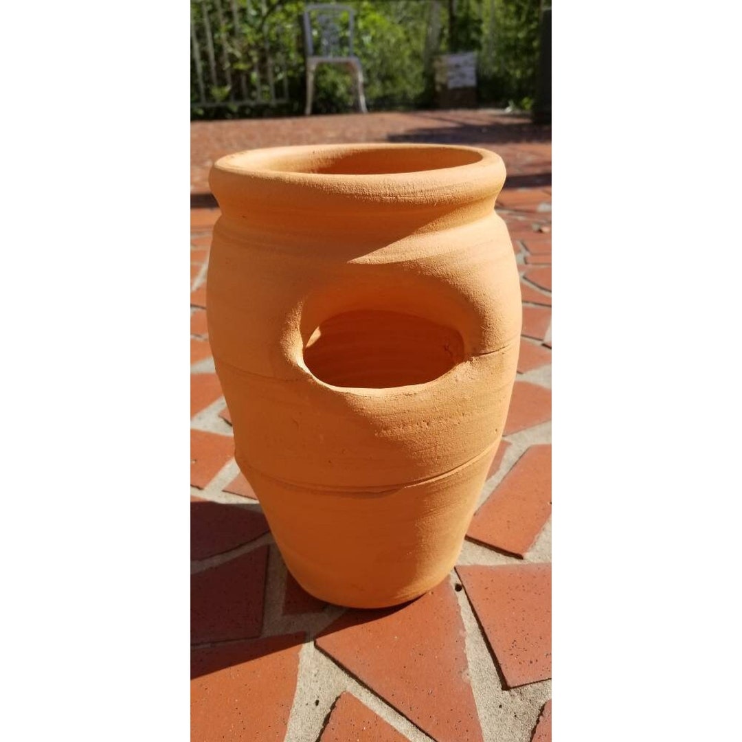 Craven Pottery 1 Gallon Terracotta Strawberry Jar Herb Planter Clay Pot ...