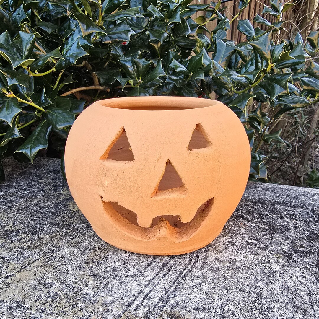 Small Handmade Craven Pottery Jack-o-lantern Planter Pot - Etsy