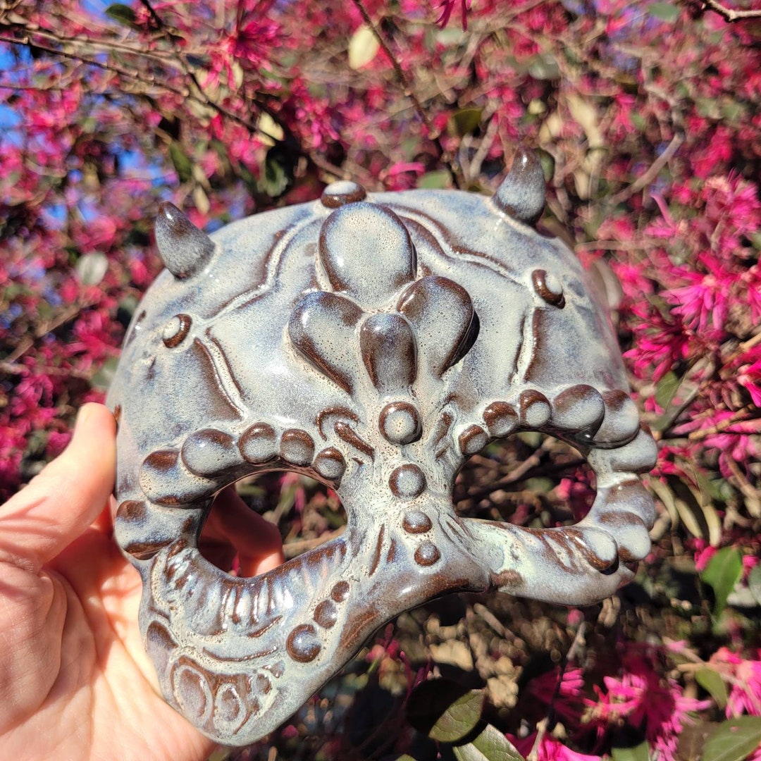 Ceramic Devil Masquerade Mask Decor by Savannah Craven - Etsy