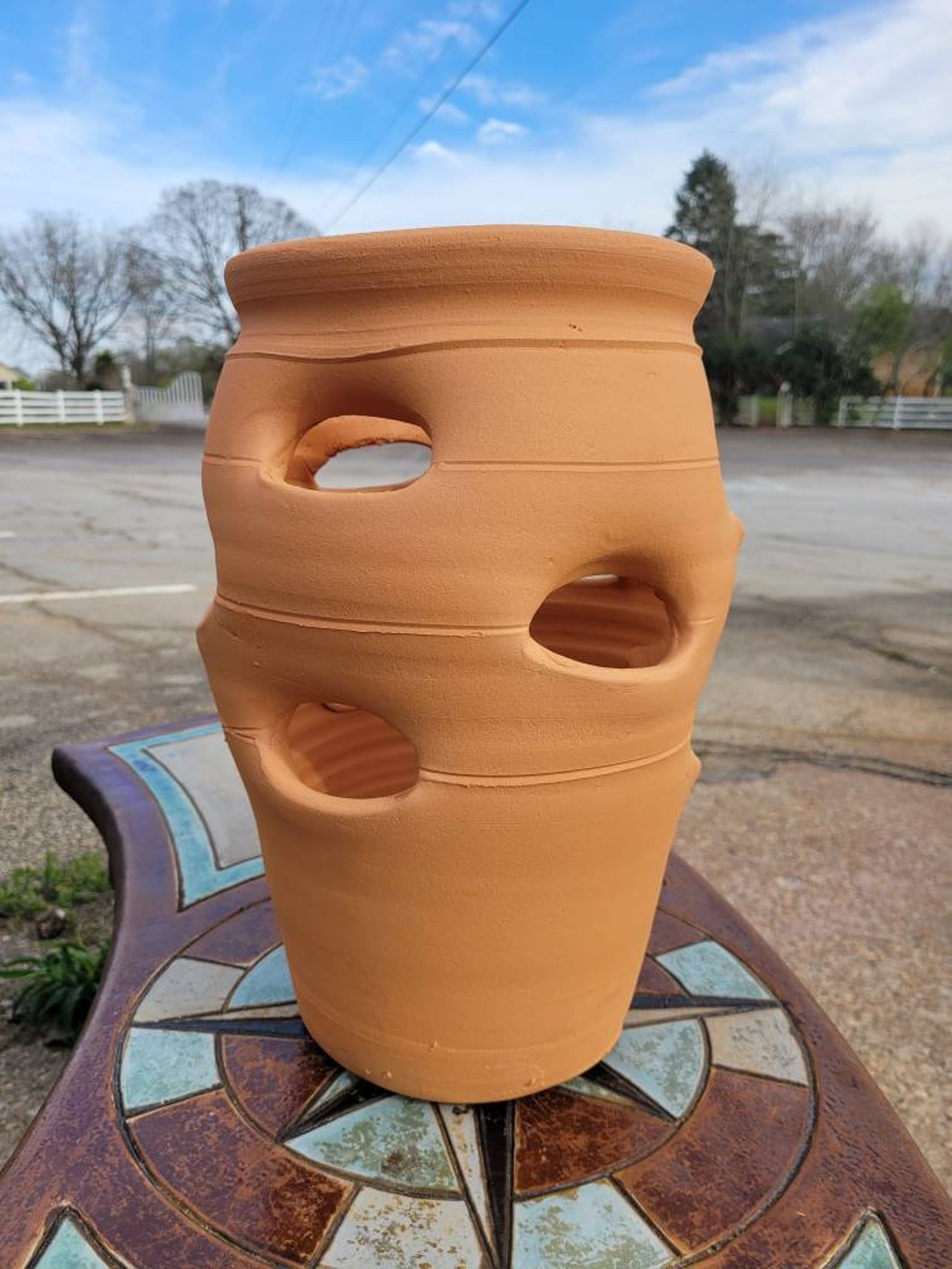 Craven Pottery Handmade 9-hole Strawberry Jar Planter - Etsy