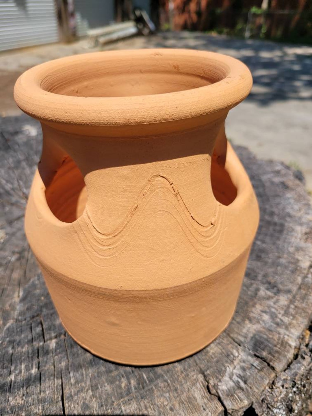Craven Pottery Georgia Red Clay Terra Cotta Cylinder Strawberry Jar ...
