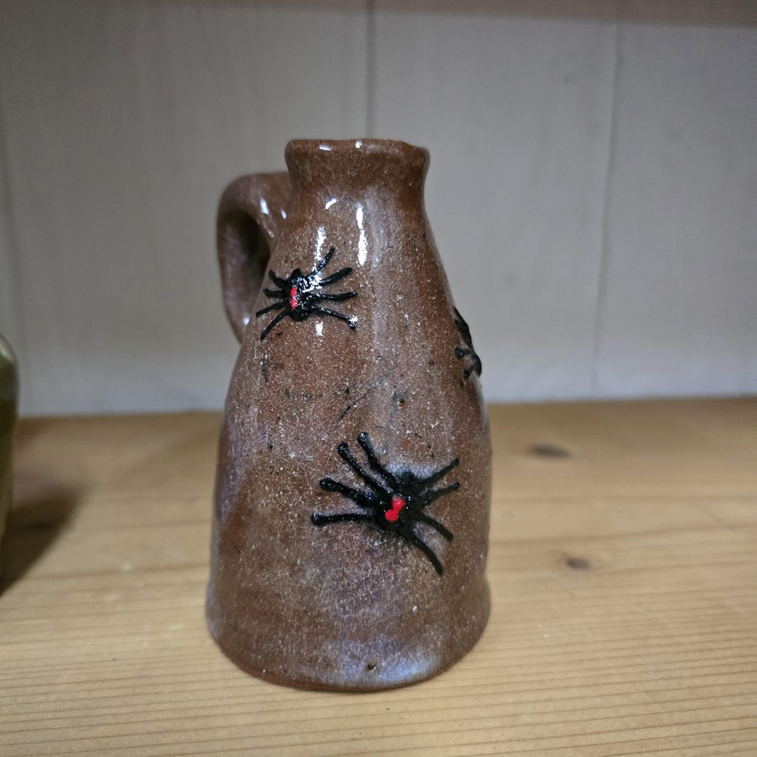 Handmade Clay Spider Jug: Georgia Folk Art Pottery - Etsy