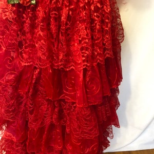 Red Lace Ruffled Wedding Dress Replica Cosplay Sizes 2-20 - Etsy
