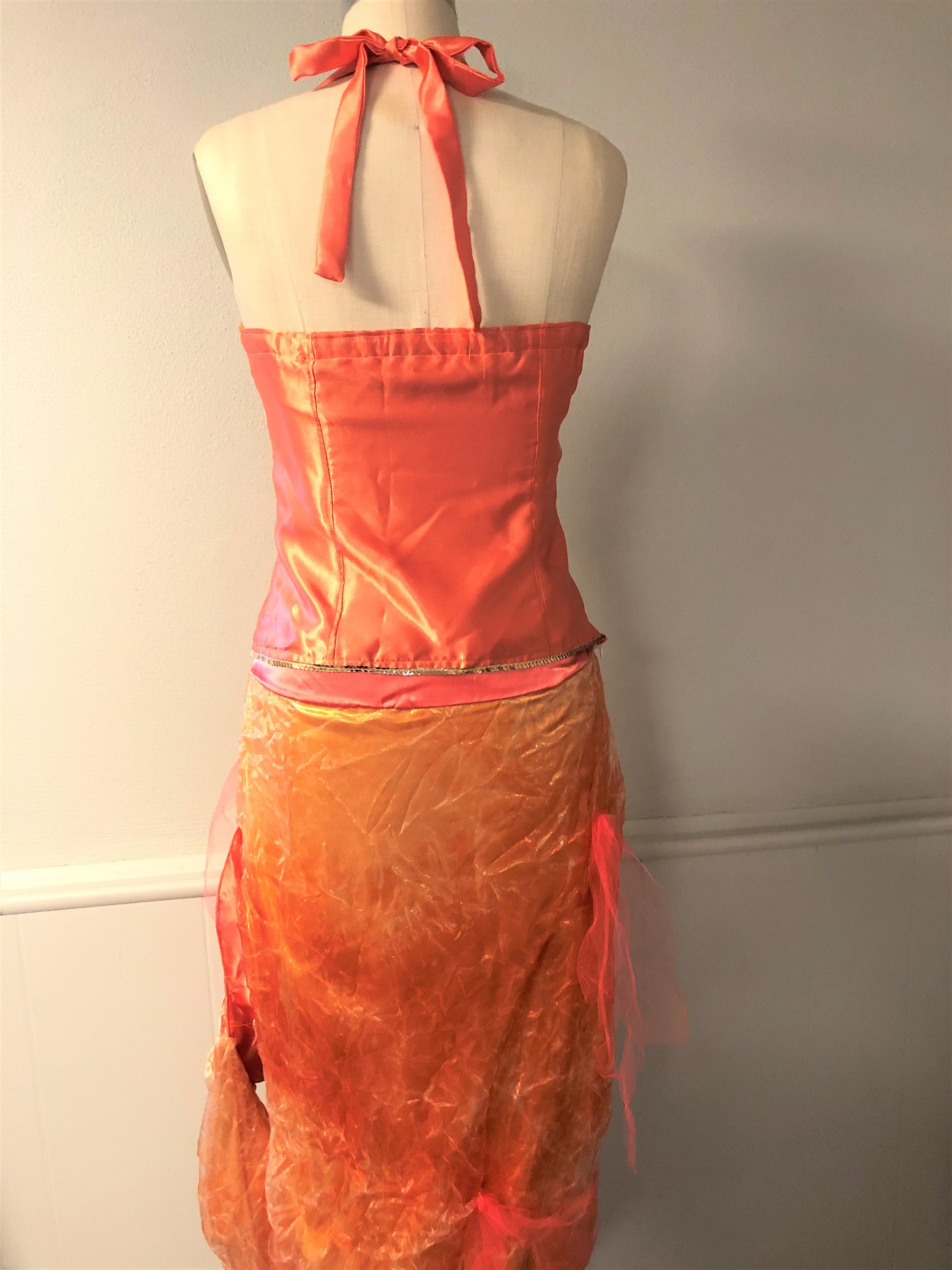 Glittery Orange Mermaid Costume Complete Set - Etsy