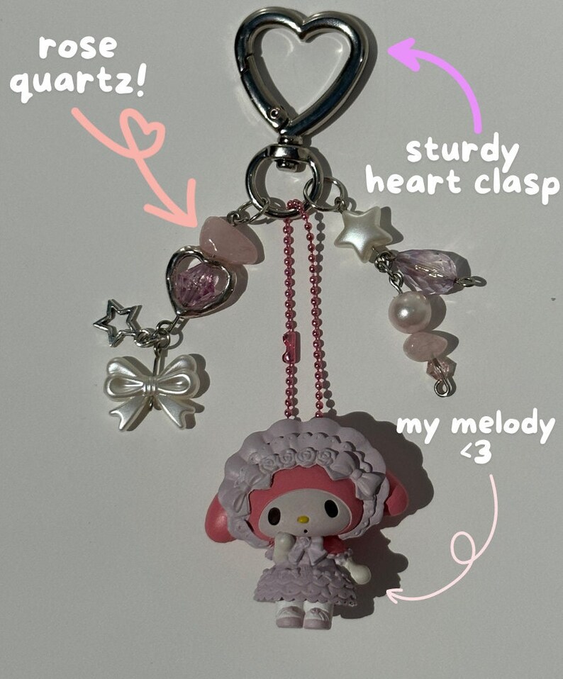 My Melody & Kuromi Dangle Keychains | Sanrio Cute Keychain | My Melody ...