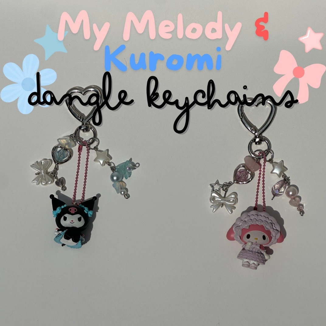 My Melody & Kuromi Dangle Keychains Sanrio Cute Keychain My Melody ...