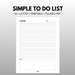 Simple to Do List Printable, Simple Tasks List Template, Productivity ...
