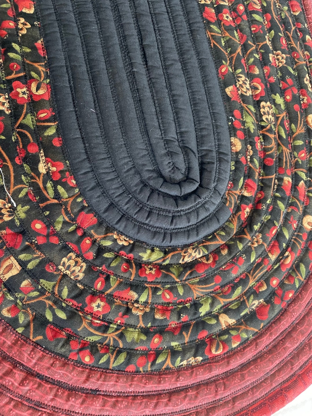 Red and Black Jelly Roll Rug - Etsy