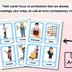 32 Professions Flashcards for Kids, Occupations Flash Cards, Children ...