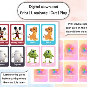 Montessori Memory Matching Game, Memory Cards, Card Game, Memory Flash ...