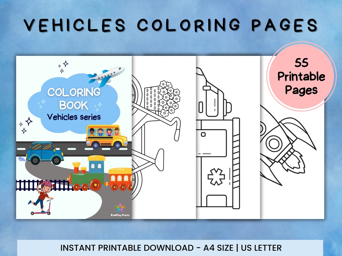 55 Vehicles Coloring Pages, Colouring Book, Coloring Pages, Cars ...