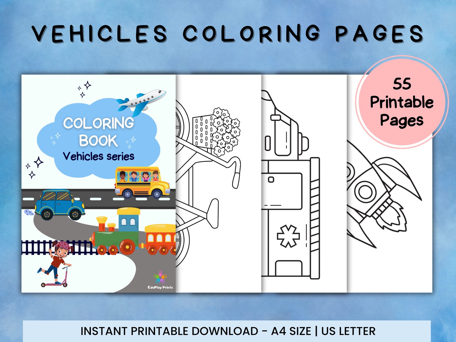55 Vehicles Coloring Pages, Colouring Book, Coloring Pages, Cars ...