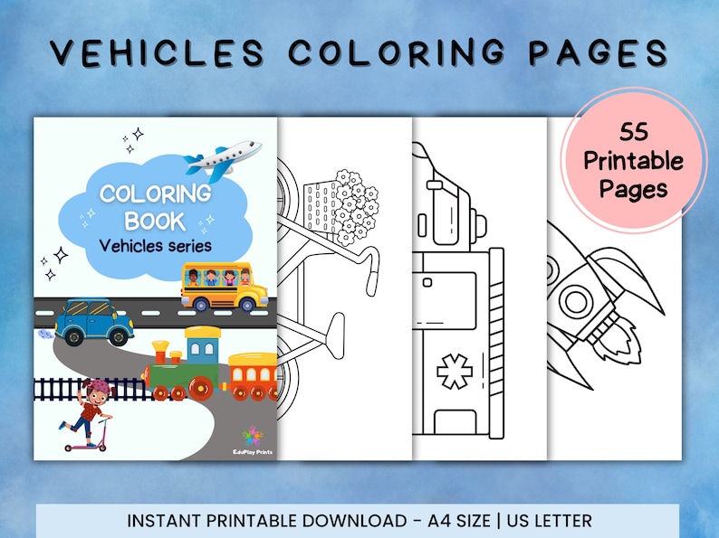 55 Vehicles Coloring Pages, Colouring Book, Coloring Pages, Cars ...