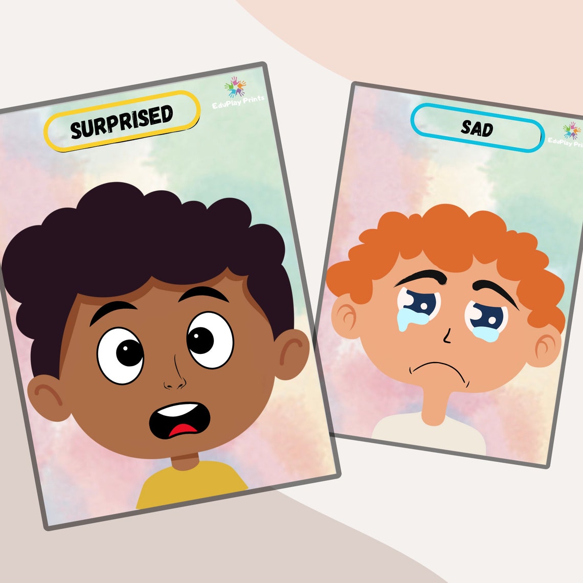 Printable Emotions Activity for Kids - Boy Version, Preschool ...